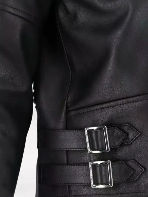 Givenchy Quilted-shoulder Leather Jacket