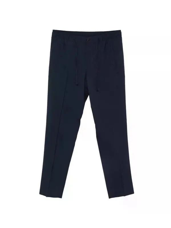Corneliani Navy Elasticated Drawstring Trousers