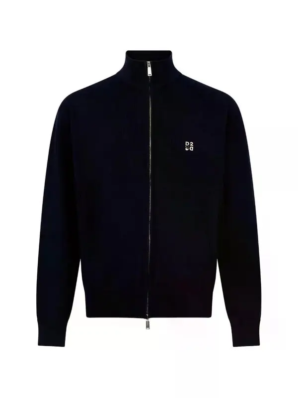 Dsquared2 Metal Upside Down Knit Cardigan - Blue