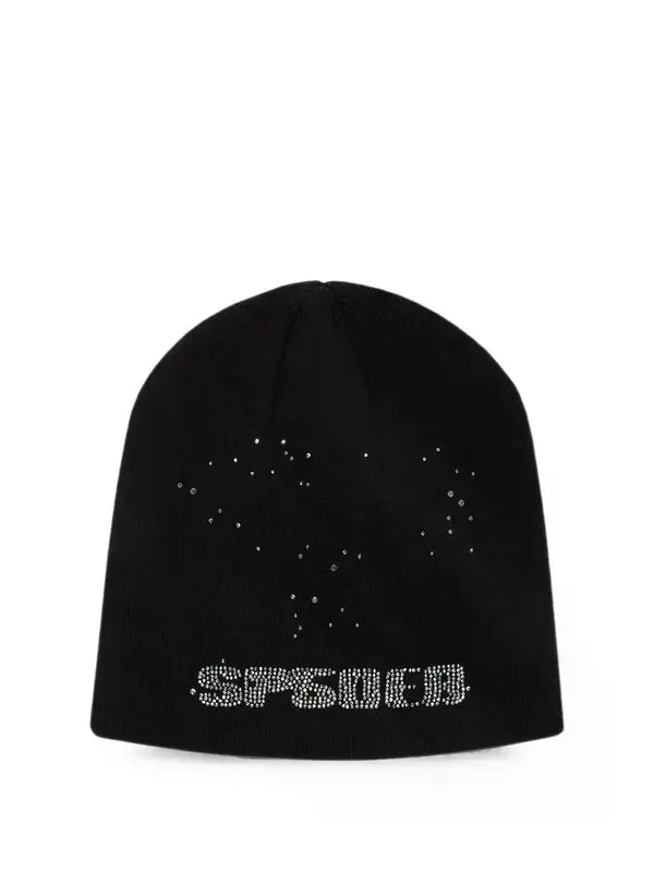 SP5DER Rhinestone-embellished Beanie Hat