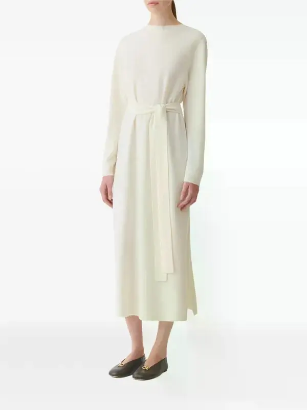 Fabiana Filippi Belted Side-slit Midi Dress - Neutrals