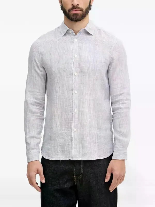 BENETTON Striped Classic-collar Shirt