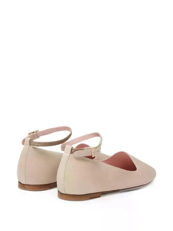 Fabiana Filippi Beaded-strap Pointed-toe Ballet Flats