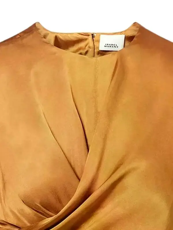 Isabel Marant Étoile Draped Satin Blouse - Brown