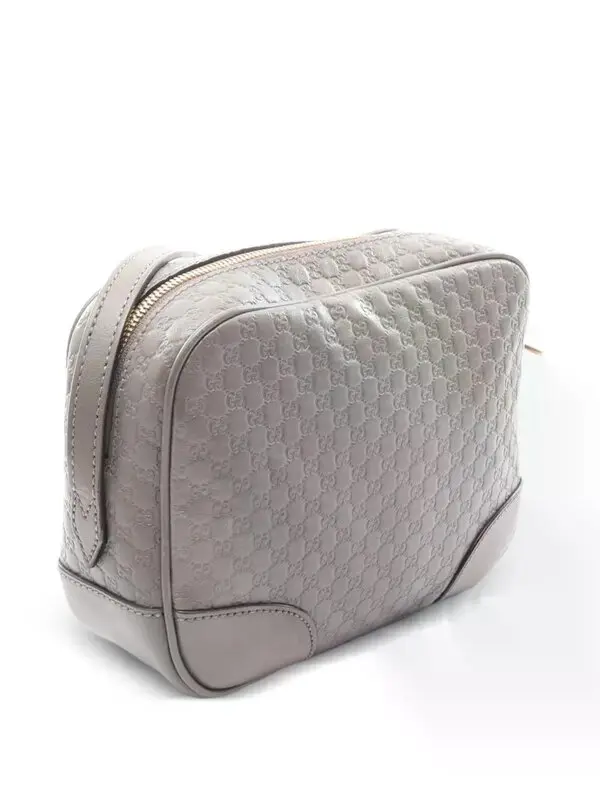 Gucci Micro Gg Guccissima Leather Shoulder Bag - Grey
