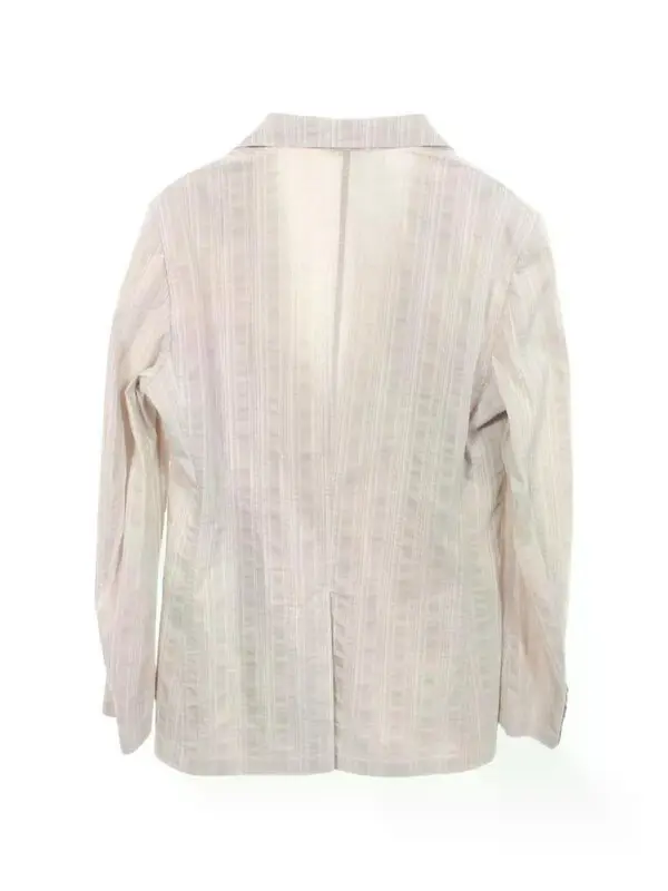 Hermès Grey Stripe Wrinkle Effect Blazer