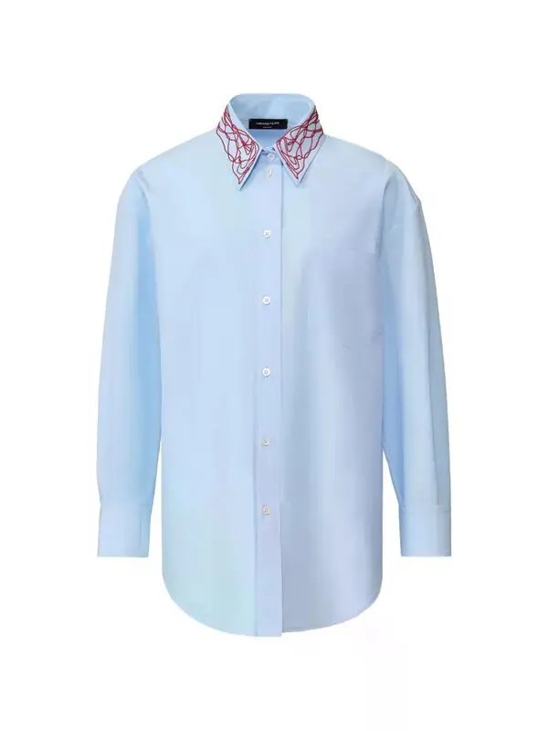Fabiana Filippi Embellished Collar Poplin Shirt