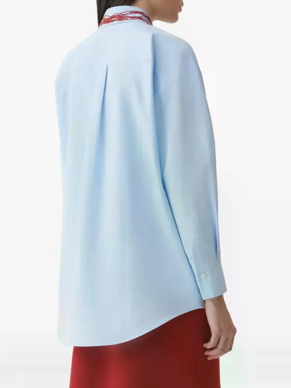 Fabiana Filippi Embellished Collar Poplin Shirt