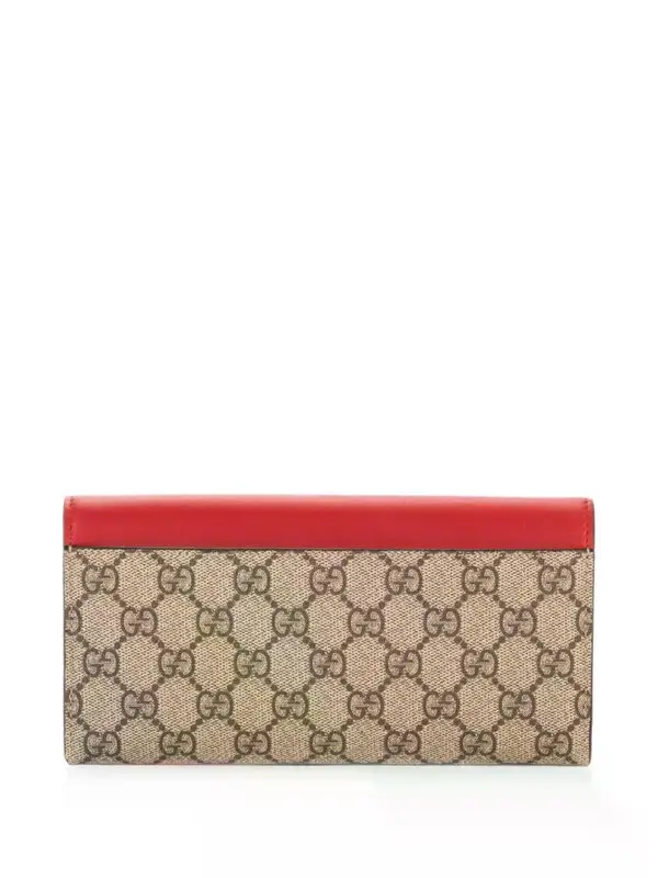 Gucci Gg Supreme French Flap Long Wallet