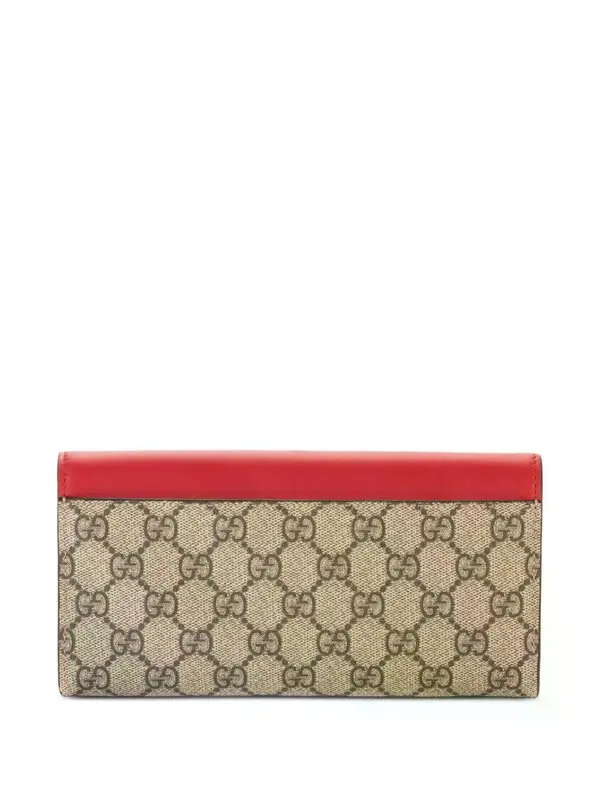 Gucci Gg Supreme French Flap Long Wallet