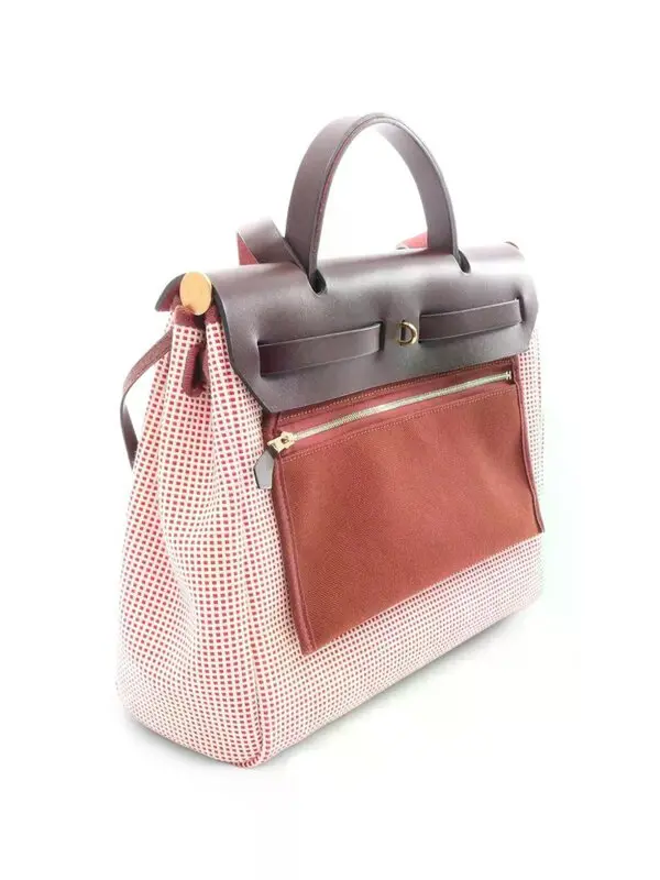 Hermès Herbag Zip Tote Bag - White