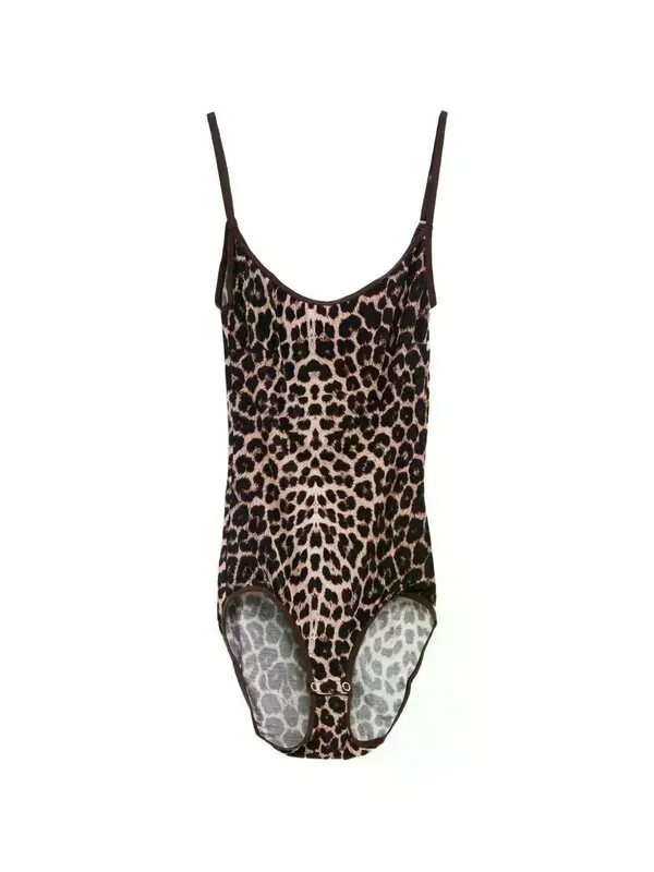 BASERANGE Emily Leopard-print Bodysuit