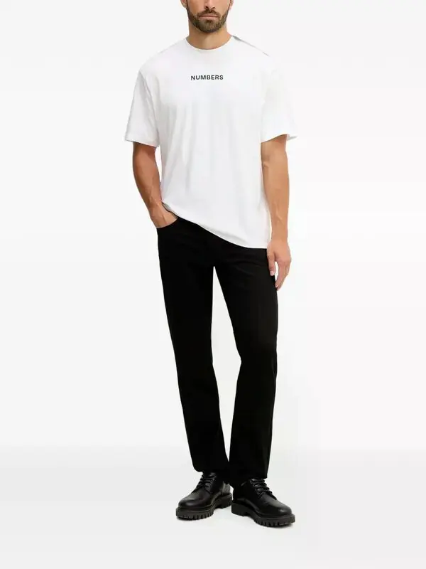BENETTON Logo Patch Straight Leg Jeans