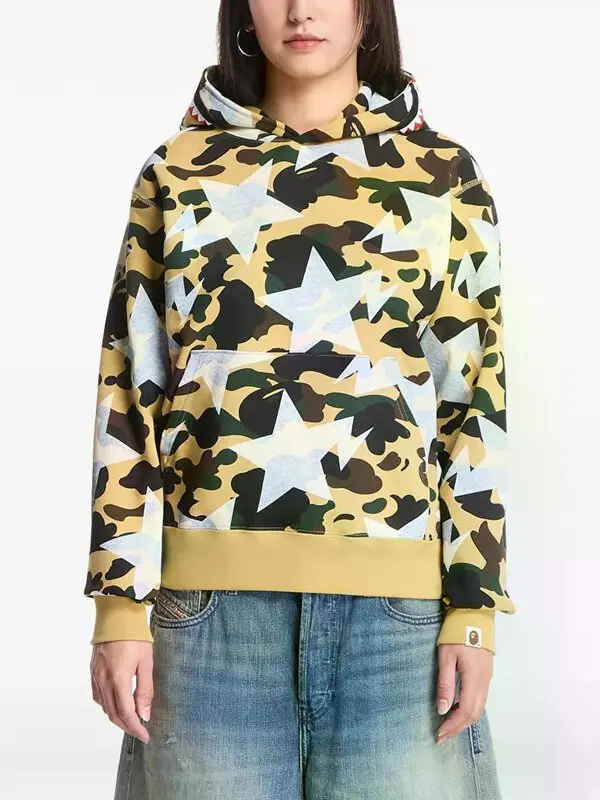 A BATHING APE Sta Camo Shark Hoodie - Yellow