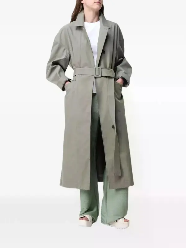Max Mara Belted Single-breasted Trench Coat - Grey