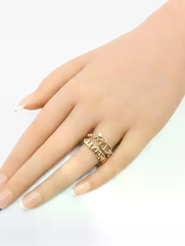 Hermès Chaîne D'ancre Diamond Ring - Gold
