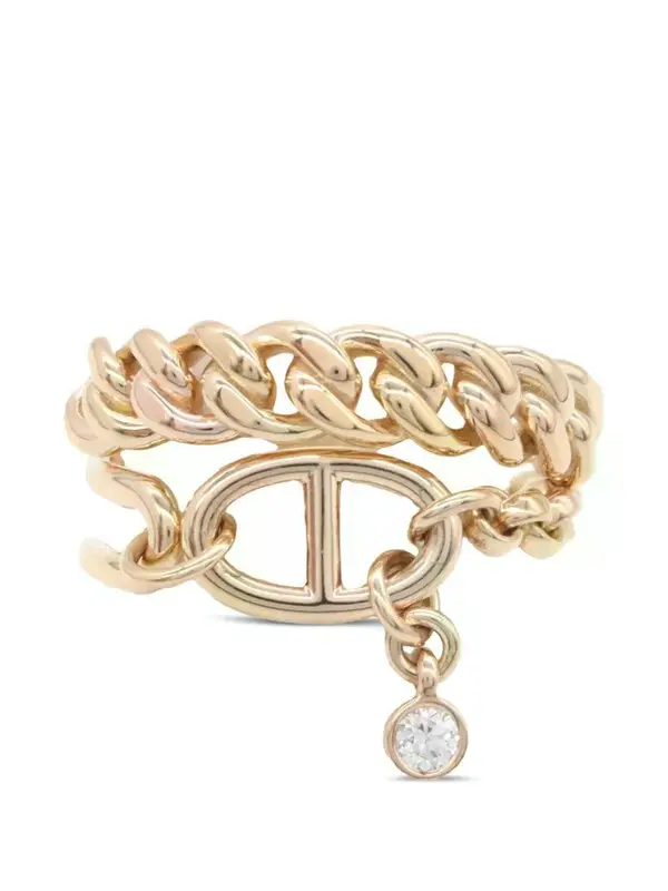 Hermès Chaîne D'ancre Diamond Ring In 18k Rose - Gold