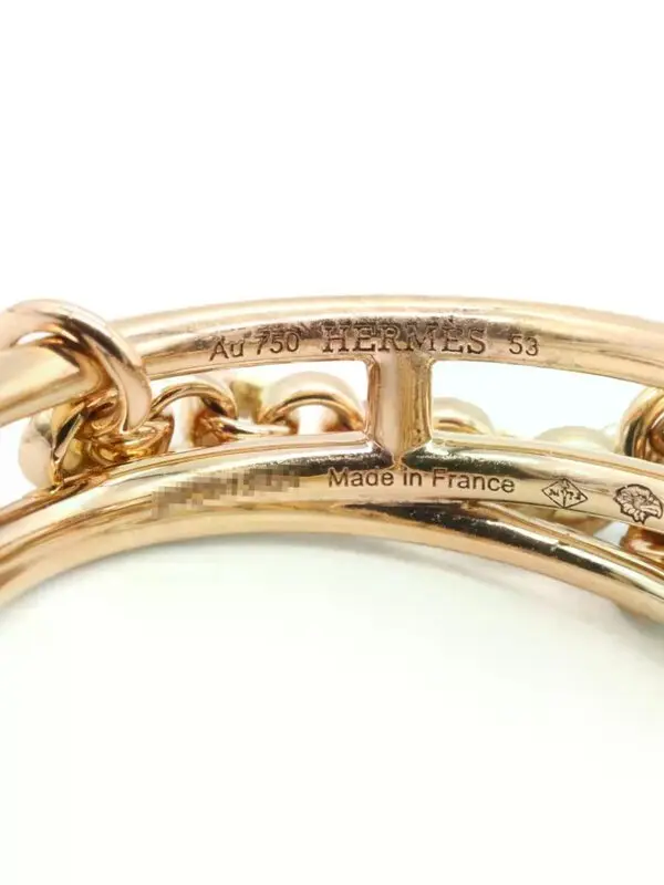 Hermès Chaîne D'ancre Diamond Ring In 18k Rose