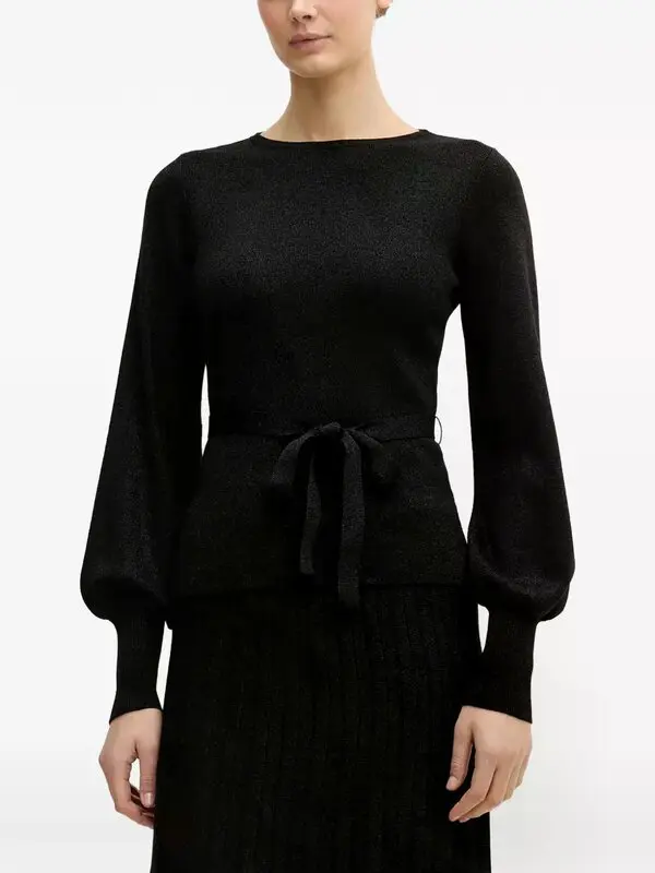 BENETTON Belted Balloon-sleeve Sweater