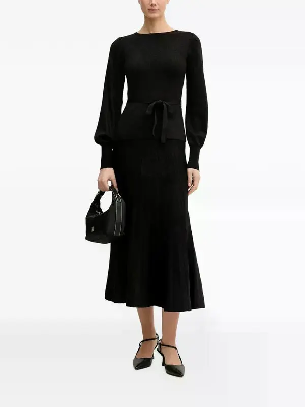 BENETTON Belted Balloon-sleeve Sweater