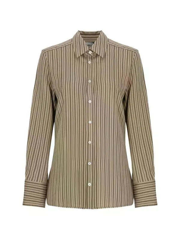 Marella Striped Long-sleeve Shirt - Brown
