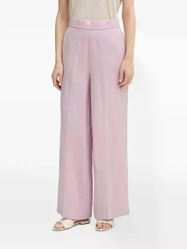 BENETTON Wide-leg Elasticated-waist Trousers - Pink