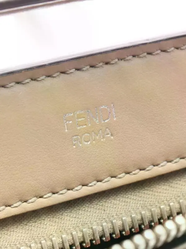 Fendi Dotcom Leather Tote Bag - Neutrals