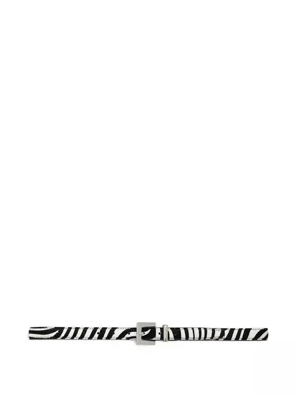 ANINE BING Zebra-print Leather Belt