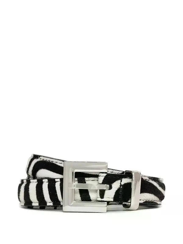 ANINE BING Zebra-print Leather Belt