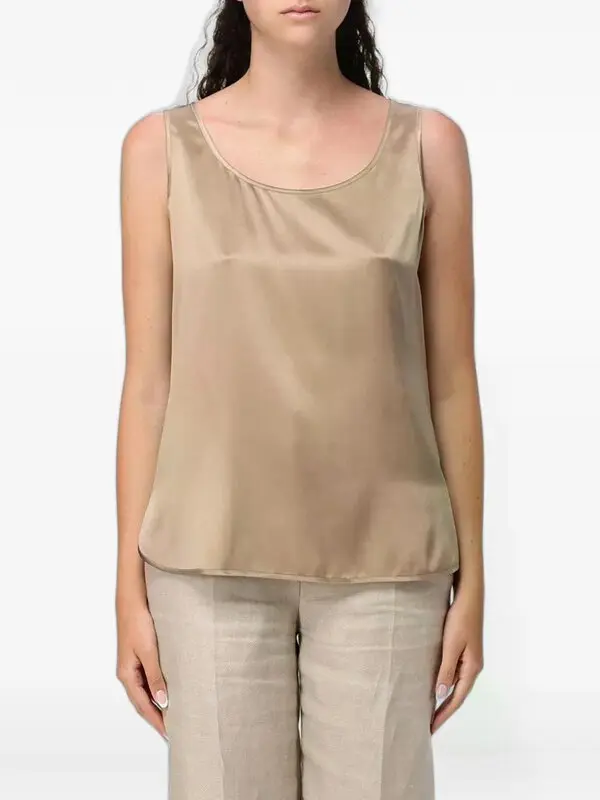Max Mara Satin-finish Sleeveless Top