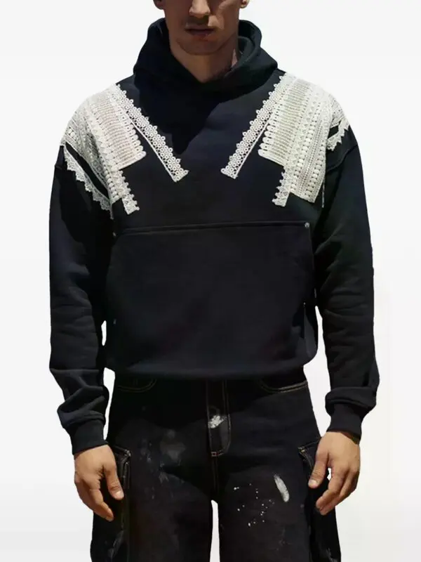 ROUGH. Giagia Crochet-trim Hoodie