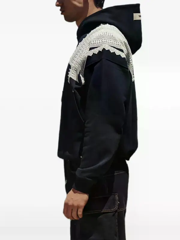 ROUGH. Giagia Crochet-trim Hoodie