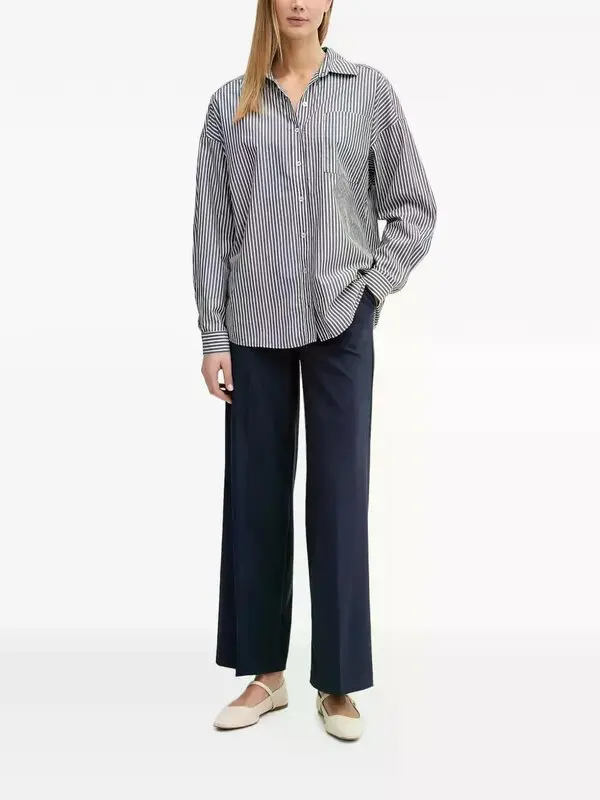 BENETTON Pressed-crease Wide-leg Trousers - Blue