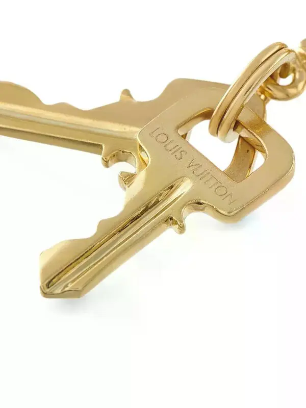 LOUIS VUITTON Padlock And Key Charm Bracelet