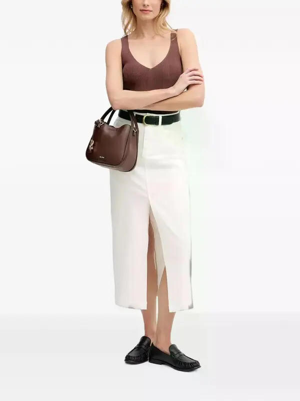 GAUDI Ribbed-knit V-neck Top