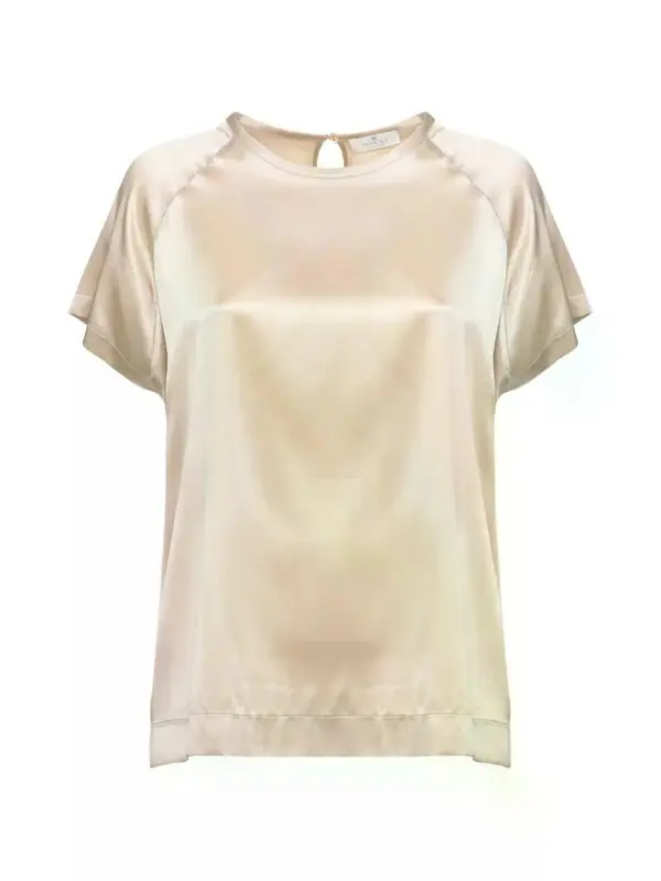 PANICALE Raglan Sleeve Top With Keyhole Detail