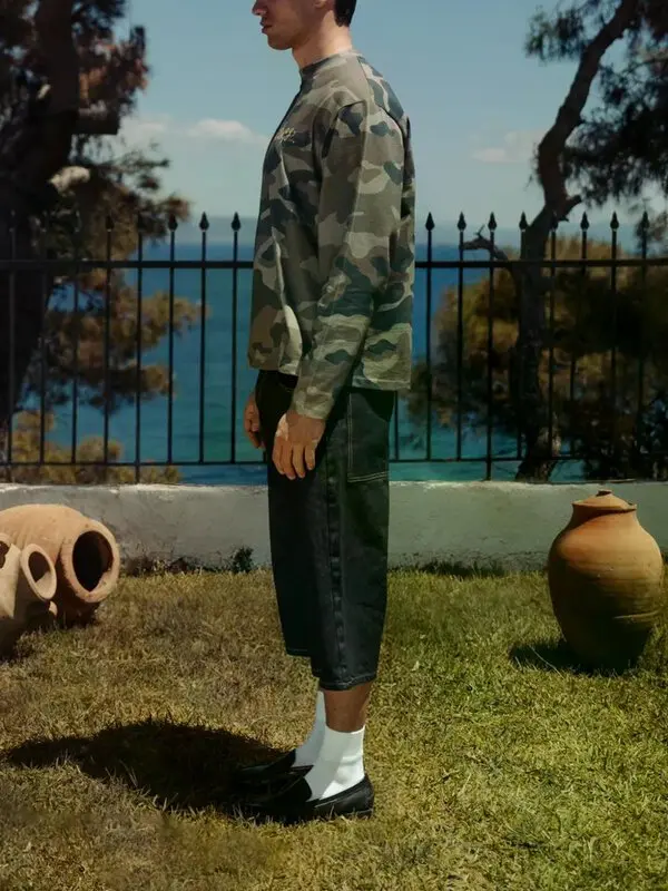 ROUGH. Army Camouflage-print Long-sleeved T-shirt