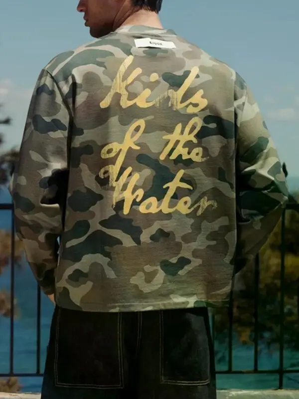 ROUGH. Army Camouflage-print Long-sleeved T-shirt