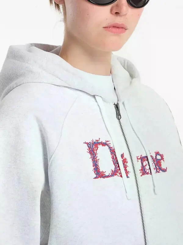 DIME Veins Logo-embroidered Hoodie