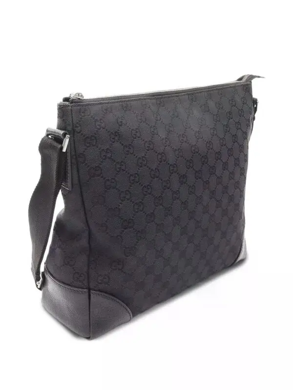 Gucci Gg Canvas Shoulder Bag - Black