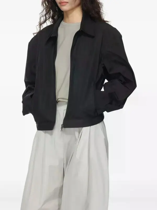 AMOMENTO Zip-up Collared Jacket