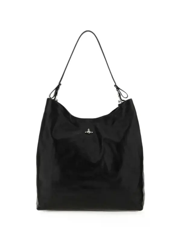 VIVIENNE WESTWOOD Large Lottie Leather Shoulder Bag
