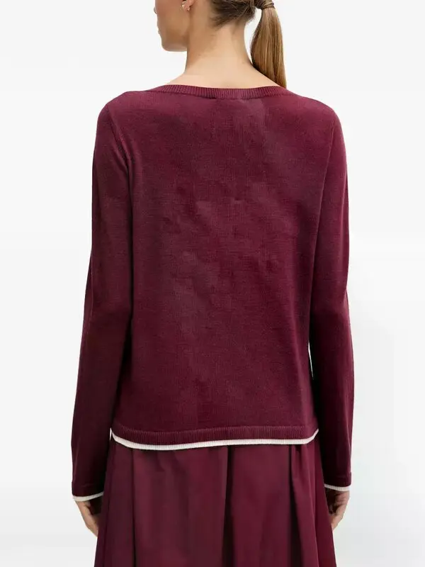BENETTON Contrast-trim Boat-neck Sweater