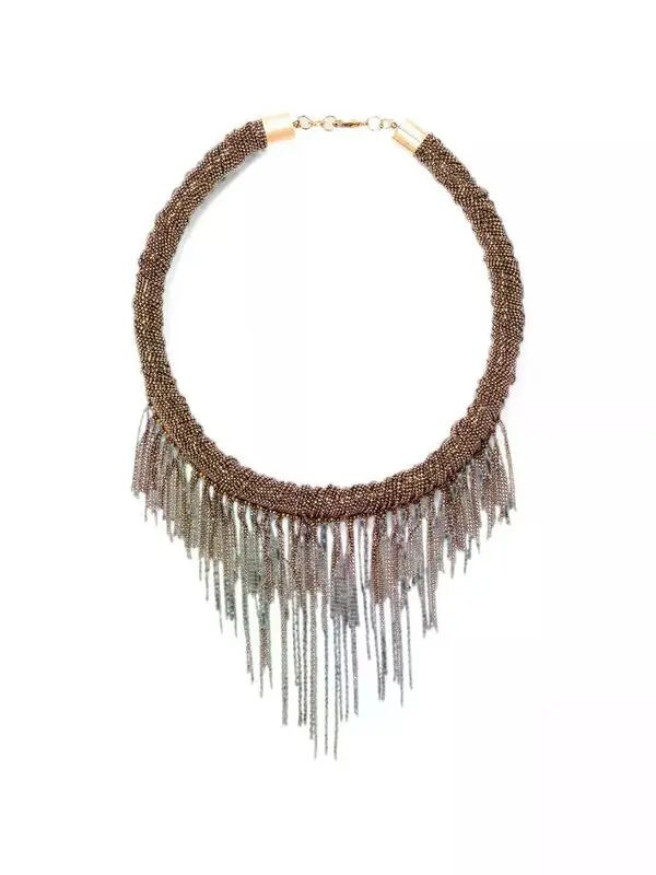 Fabiana Filippi Beaded Fringe Necklace