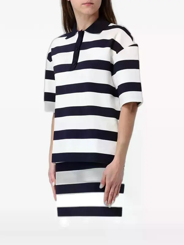 Max Mara Striped Short-sleeve Polo Shirt