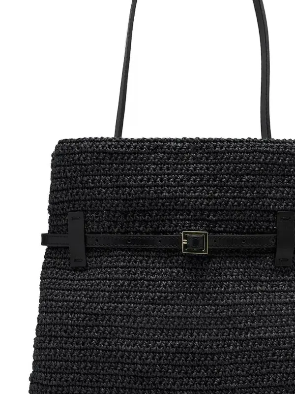 Manu Atelier Tote Du Jour Crochet-knit Tote Bag - Black