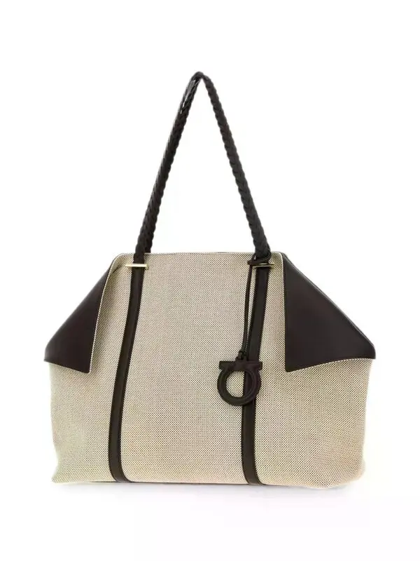 FERRAGAMO Large Braided-handle Tote Bag