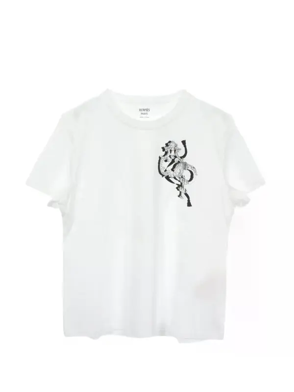 Hermès 2020 Printed Crewneck T-shirt - White
