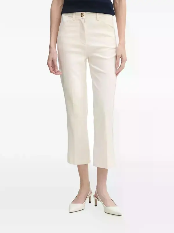 BENETTON Pressed-crease Cropped Trousers