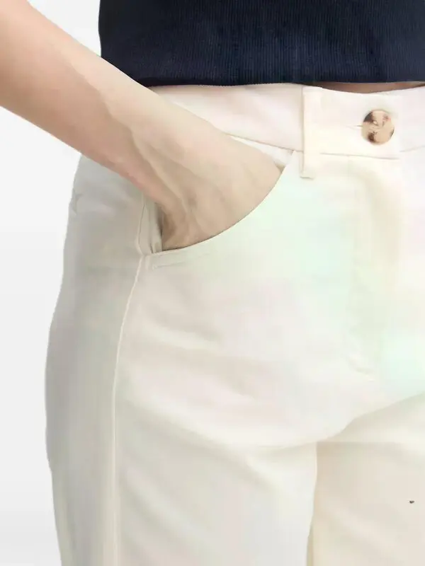 BENETTON Pressed-crease Cropped Trousers